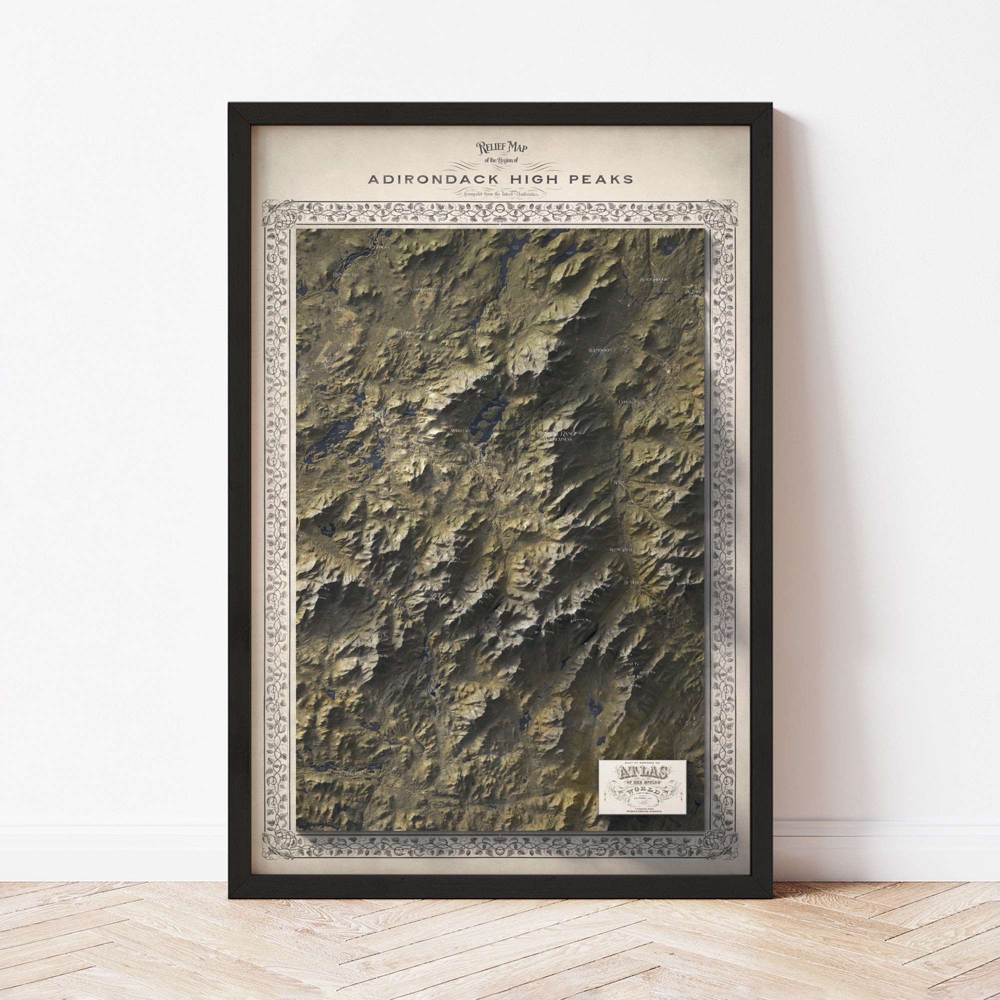 Adirondack High Peaks Map - The East of Nowhere World Atlas – Pure ...