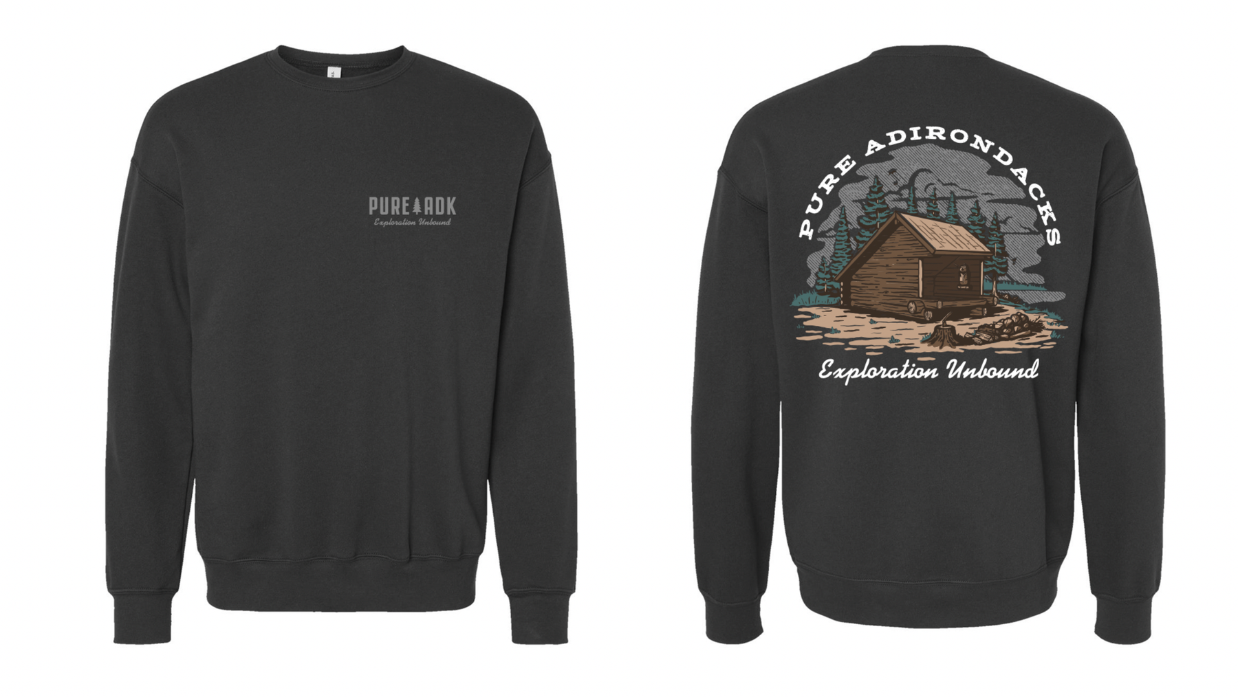 ADK Lean-To Fleece Crew – Pure Adirondacks