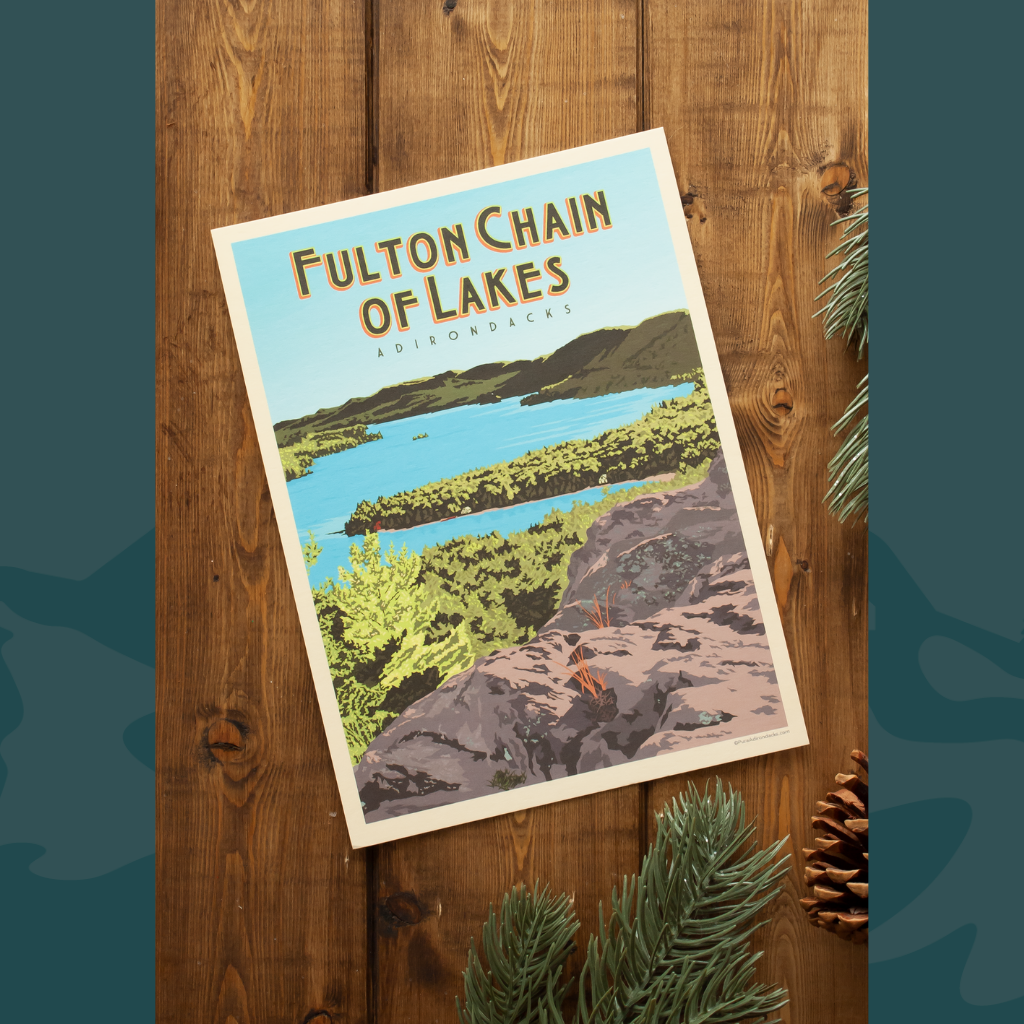 Vintage Print | Fulton Chain of Lakes – Pure Adirondacks